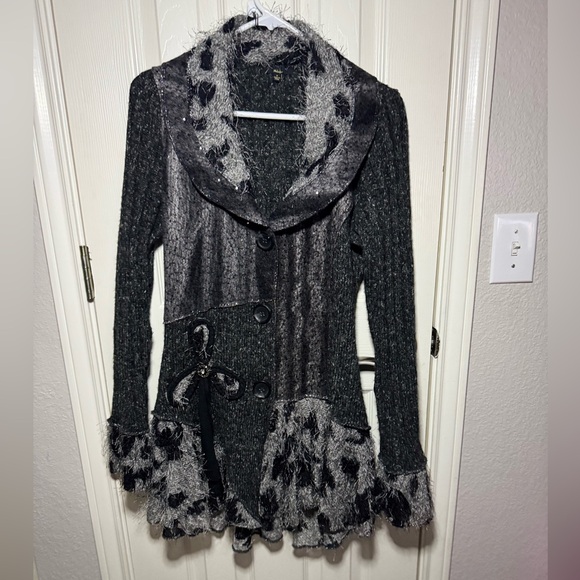 Milano | Sweaters | Milano Asymmetrical Textured Knit Cardigan Jacket ...